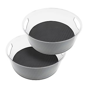 Spectrum Hexa Large Lazy Susan - Set of 2 - Revolving Storage Tray for Refrigerator, Pantry, Cabinet, Table, & Shelf Organization/Perfect for Spices, Condiments, Produce, & More