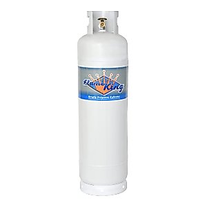Flame King YSN60LB 60LB POL Steel Propane Tank Refillable Cylinder for RV, Lunch Truck, White