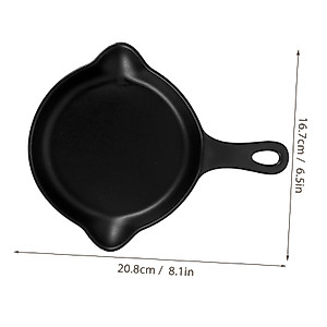 3pcs Ceramic Bakeware Salad Storage Plate Salad Ceramic Bowl Egg Pan Baking Supply Baking Breakfast Pan Fruit Storage Bowl Skillet Handle Baking Bowl Baking Ceramic Dish Baking Pan