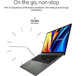 ASUS Vivobook 15.6" 3K (2880x1620) Laptop 2023 | Intel i7-12700H 14-Core | Iris Xe Graphics | Backlit Keyboard | Fingerprint | Thunderbolt 4 | HDMI 2.1 | WiFi 6E | 16GB DDR4 512GB SSD | Win11 Home