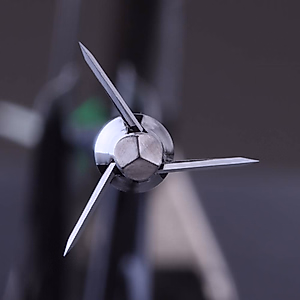 DEEPOWER 4-Pack Broadheads 100 Grain 3 Fixed Blade Broadheads 1+1/4' Inch Cut Diameter Carbon Steel Ferrule Arrow Broadhead for Crossbows and Compound Bow