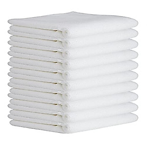 CARTMAN 14 x 14 Inch, 30 Pack, 280GSM Microfiber Cleaning Cloths, Non-Abrasive, Reusable and Washable, All Purpose Cleaning Towels for Household, Car Washing, Drying & Auto Detailing, White