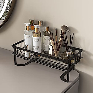 BriCabel Over The Toilet Storage - Bathroom Organizer Above Toilet Storage Shelf, Multifunctional Space Saver Countertop Metal Rack (1-Tier)