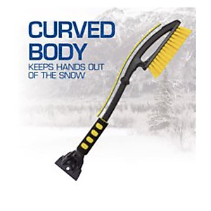 Rain-X 26" Ergo Snow Brush with Ice Scraper Tool, Black & Yellow, 1PK,