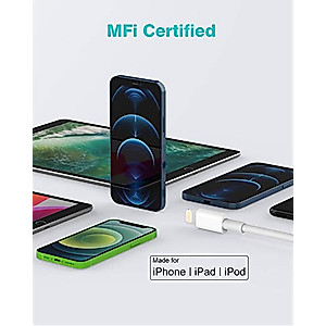 Dual USB C Charger Block + 2 Pack 6.6FT USB C to L Charging Cable for iPhone 14, 14 Pro Max, 13, 13 Pro, 12, 12 Pro, 11, 11 Pro, iPad Pro, iPad Air, Samsung Galaxy, Google Pixel, Magsafe, iWatch, AirP