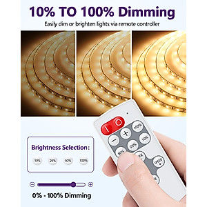 HitLights Mini RF Remote Controller for Single Color LED Strip Lights, DC 5-24V, 12-Key Wireless Dimmer with Dynamic Effect Mode, PWM Dimming Control, Ideal for Room, Home, Cabinet, DIY