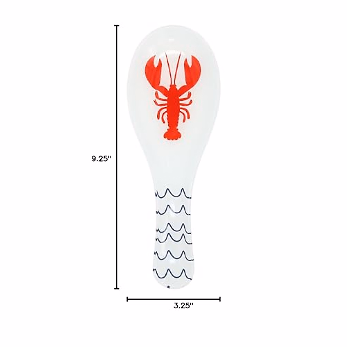 Pavilion - Lobster - Glass 9.25" Spoon Rest Waterfront Lake Boat Beach Ocean Seaside Kitchen Decor