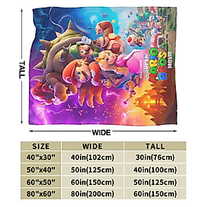 Cartoon Blanket Warm Throw Blanket Ultra-Soft Blanket for Bed Car Sofa Bedroom 50"X40"