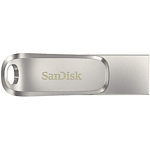 SanDisk Ultra Dual Drive Luxe USB Type-C 128GB Flash Drive for Acer 2-in-1 Laptops Chromebook 314, Chromebook Spin 513, Chromebook 311 (SDDDC4-128G-G46) Bundle with 1 Everything But Stromboli Lanyard