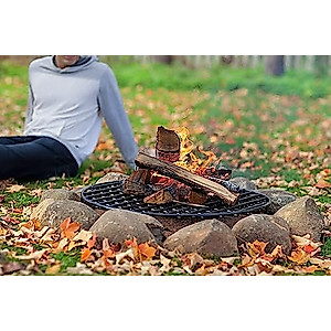 Walden Backyards Round Fire Pit Grate - High Temperature Heavy Duty Steel Above Ground Firegrate for Outdoor Pits and Campfire - 29.2”