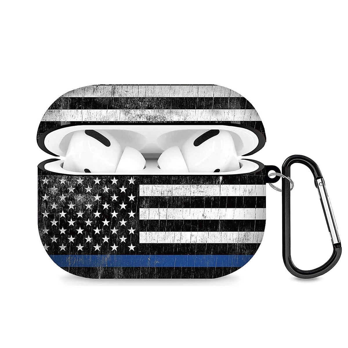 GIUMOWL American Flag Airpods Pro Case Compatiable with Airpods pro-Airpods Cover with Key Chain,Full Protective Durable Shockproof Personalize Wireless Headphone Case