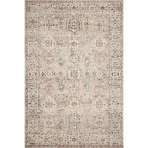 Loloi II Hathaway Collection HTH-03 Java/Multi 2'-0" x 5'-0", .25" Thick, Accent Rug, Soft, Durable, Printed, Modern, Low Pile, Non-Shedding, Easy Clean, Living Room Rug