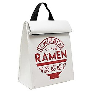 Ripple Junction Naruto Shippuden Ichiraku Ramen Bowl White Roll-Top Reusable Anime Lunch Bag
