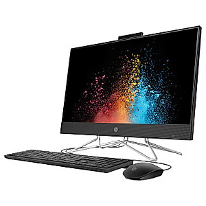 HP 2022 All-in-One Desktop, 23.8" FHD Display, Intel Core i5-1135G7, 8GB RAM, 256GB PCIe SSD + 1TB HDD, WiFi, DVD, HDMI, RJ-45, USB Wired Keyboard&Mouse, Webcam, Windows 11 Home, Black