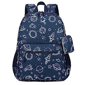 mygreen Toddler Backpack Boys with Coin Bag Cute Kids School Backpack Preschool Kindergarten Bookbags Nursery Daycare Toddler Bags Rocket Navy Blue