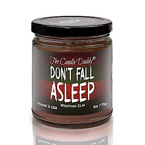 Don't Fall Asleep - Eerie Weeping Elm Scented Horror Movie Candle - Halloween 6 Oz Jar Candle - 40 Hour Burn Time