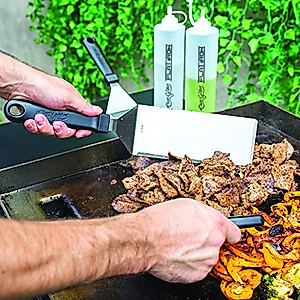 Char-Griller 8905 Griddle Accessory Kit, 2 Spatulas, 2 Bottles and Scraper