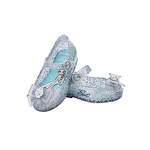 mini melissa Sweet Love + Disney Princess Mary Jane Flats for Babies, Elsa, 8