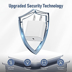 iPhone Fast Charger,[Apple MFi & ETL Certified] 20W Apple Fast Charger with USB C to Lightning Cable 10ft Super Charger Block Apple Chargers for iPhone 13/12/12 Mini/12 Pro/12 Pro Max/11/iPad（1-Pack