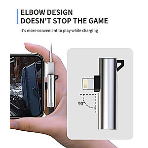 Headphone Adapter Lightning to 3.5mm AUX Audio Jack and Charger Extender Dongle Earphone Headset Splitter Compatible with iPhone 11 12 Mini pro max xs xr x se2 7 8 Plus for Ipad Air Y Cable Converter