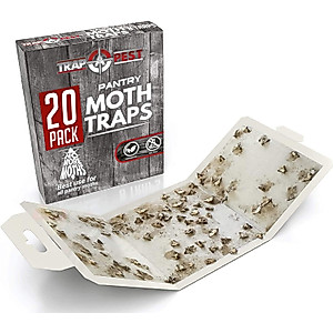 20 Pack Pantry Moth Traps - Safe and Effective for Food and Cupboard - Glue Traps with Pheromones for Pantry Moths - Trap a Pest