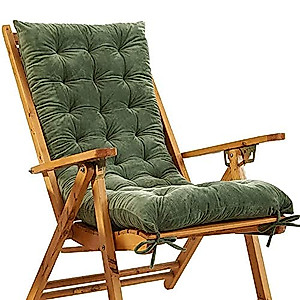 KRIDDR Indoor Thick Recliner Cushions Sun Lounger Garden Patio High Back Crystal Velvet Bench Seat Rocking Chair Cushions