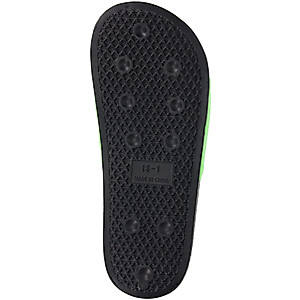 Minecraft Boys' Sport Slide Sandals, Indoor Outdoor Pool Slide, Black/Green, Size 12/13 Little Kid