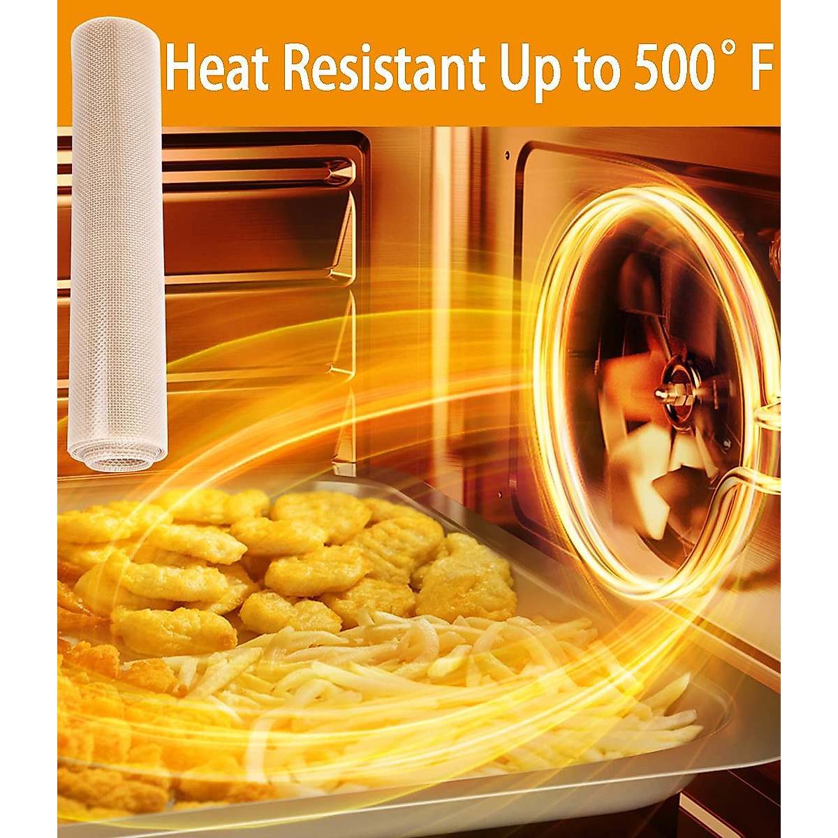 Silicone Baking Mat Roll 12" x 79", Non Stick Baking Sheet Cut to Size Silicone Mat, Reusable Air Fryer Liners, Heat Resistant Mats for Countertop, Oven Liners, Pastry Mat