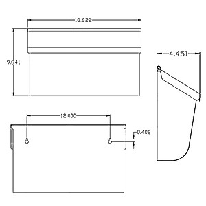 Gibraltar Mailboxes Woodlands Medium Capacity Galvanized Steel White, Wall-Mount Mailbox, L4009WW0