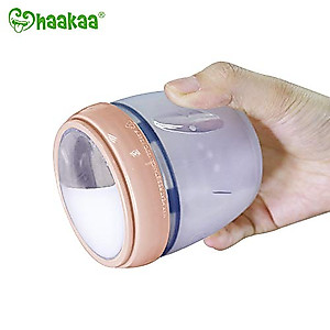 Haakaa Breastmilk Storage Bottle Reusable Wide Neck Silicone Milk Storage Container BPA Free, Nude (5oz, 1 Count)