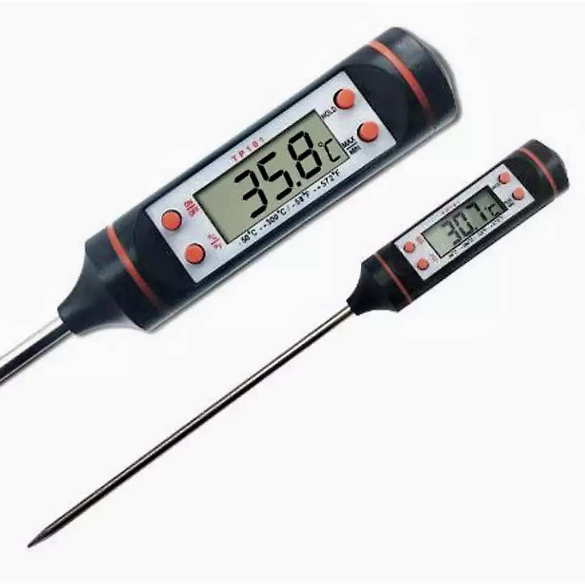 Digital Kitchen Thermometer Coffee Thermometer Tea Thermometer Food Thermometer Waterproof Digital Instant Read Meat Thermometer with Long Probe for Liquid, Candle, Food, Milk, Fry, Candy, Roast