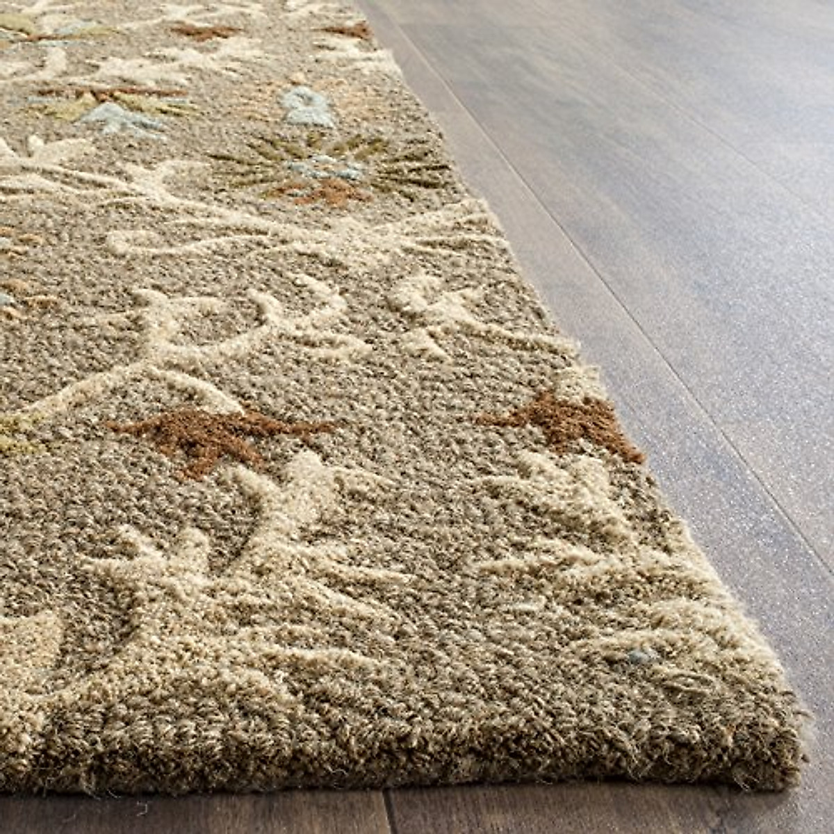 SAFAVIEH Cambridge Collection 2'6" x 14' Moss / Multi CAM235A Handmade Moroccan Premium Wool Runner Rug
