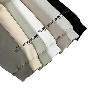 THE DINWEI NICE Hoodie Hip Hop Hoodie ess Fear of GodHoodies Casual Sweatshirt Pullover Sportswear Essentials hoodie Unisex Crewneck Fashion(BLACK,S)