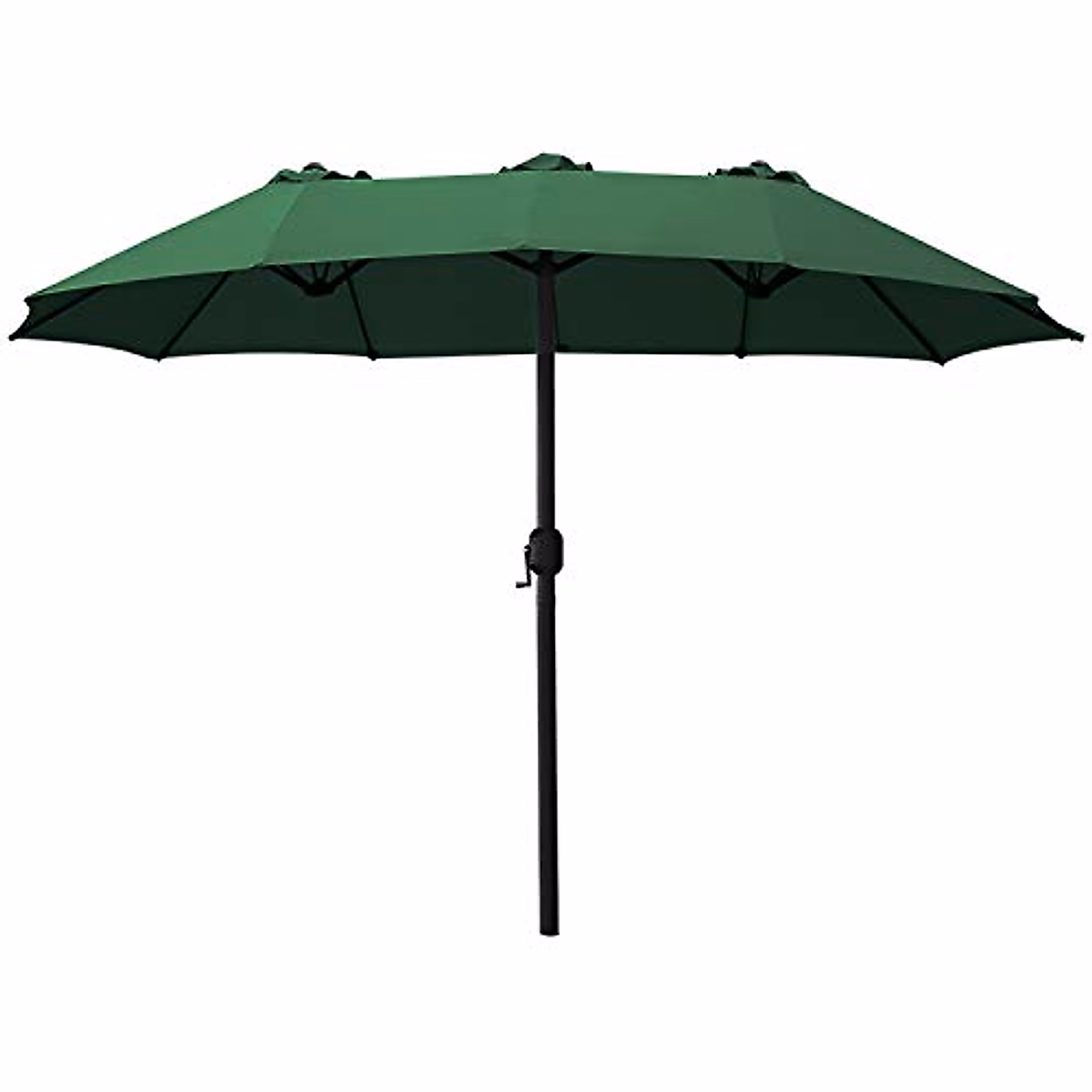 ABCCANOPY 15FT Double-Sided Aluminum Table Patio Umbrella Garden Large Umbrella,Swimming Pool 12+Colors,Green