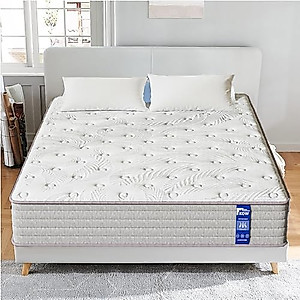 California King Mattress in a Box Medium Firm Hybrid Cal King Mattress with Latex Memory Foam CertiPUR-US Certified (12 in, CA King)