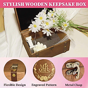 Melonva Wedding Keepsake Box Wedding Gifts for Couples 2024 Engagement Gifts for Couples With Wine Glasses Wedding Memory Box Newly Engaged Gifts Fiance Wine Glasses for Couple