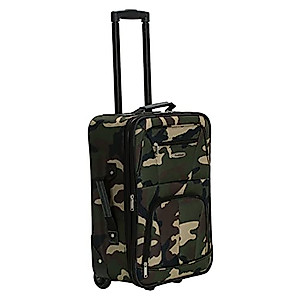 Rockland Journey Softside Upright Luggage Set, Expandable, Camouflage, 4-Piece (14/19/24/28)