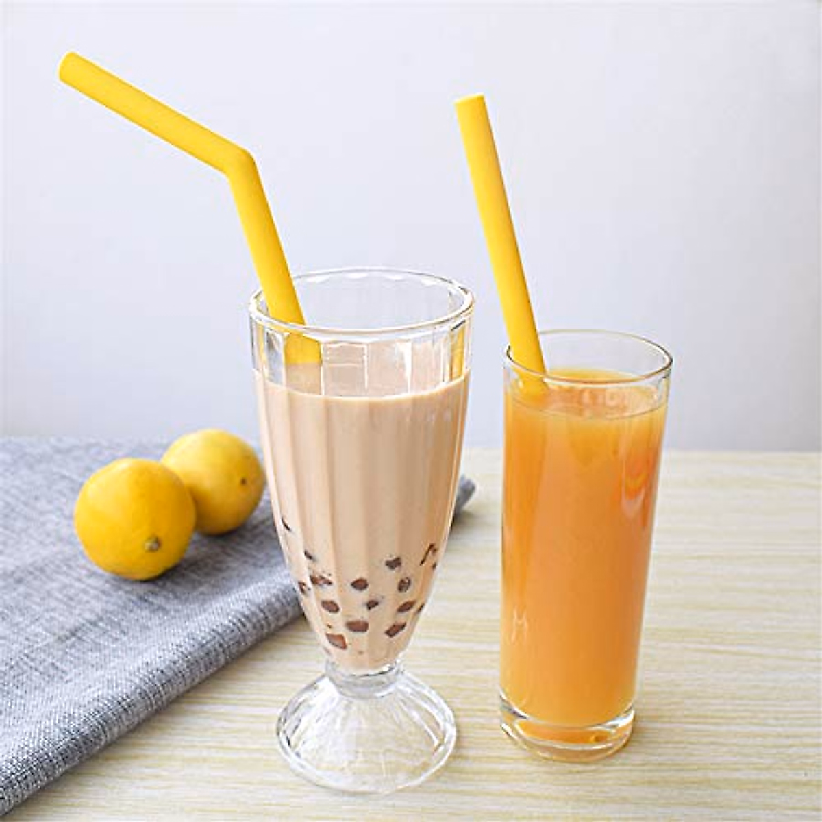 14 PCS Reusable Silicone Straws with Cleaning Brushes, tifanso Extra Wide Large Straws, Great for for 30oz and 20oz Tumblers Yeti/Rtic, 10" Extra Long Flexible Jumbo Drinking Straws for Milkshakes