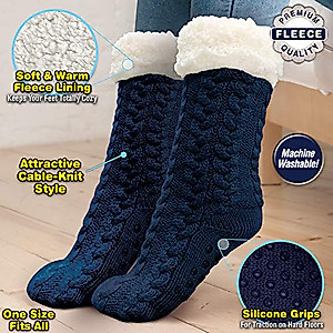 Huggle Slipper Socks, Navy