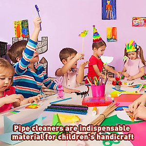 Aoibrloy 200 Pieces Pipe Cleaners Craft Supplies, Multi-Color Chenille Stems Craft Pipe Cleaners Bulk for DIY Art and Craft Projects, 12inch x 6mm