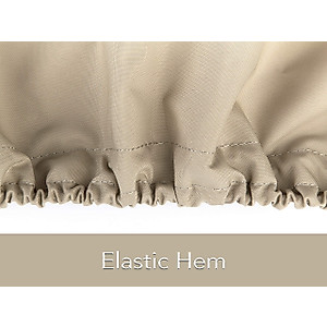 Covermates Outdoor Rounded Back Adirondack Chair Cover - Water Resistant Polyester, Drawcord Hem, Mesh Vents, Seating and Chair Covers, 32W x 34D x 38H, Khaki