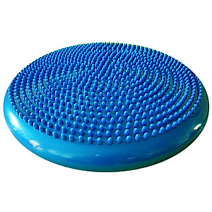AppleRound Air Stability Wobble Cushion, Blue, 34cm/13.5in Diameter, Balance Disc, Pump Included