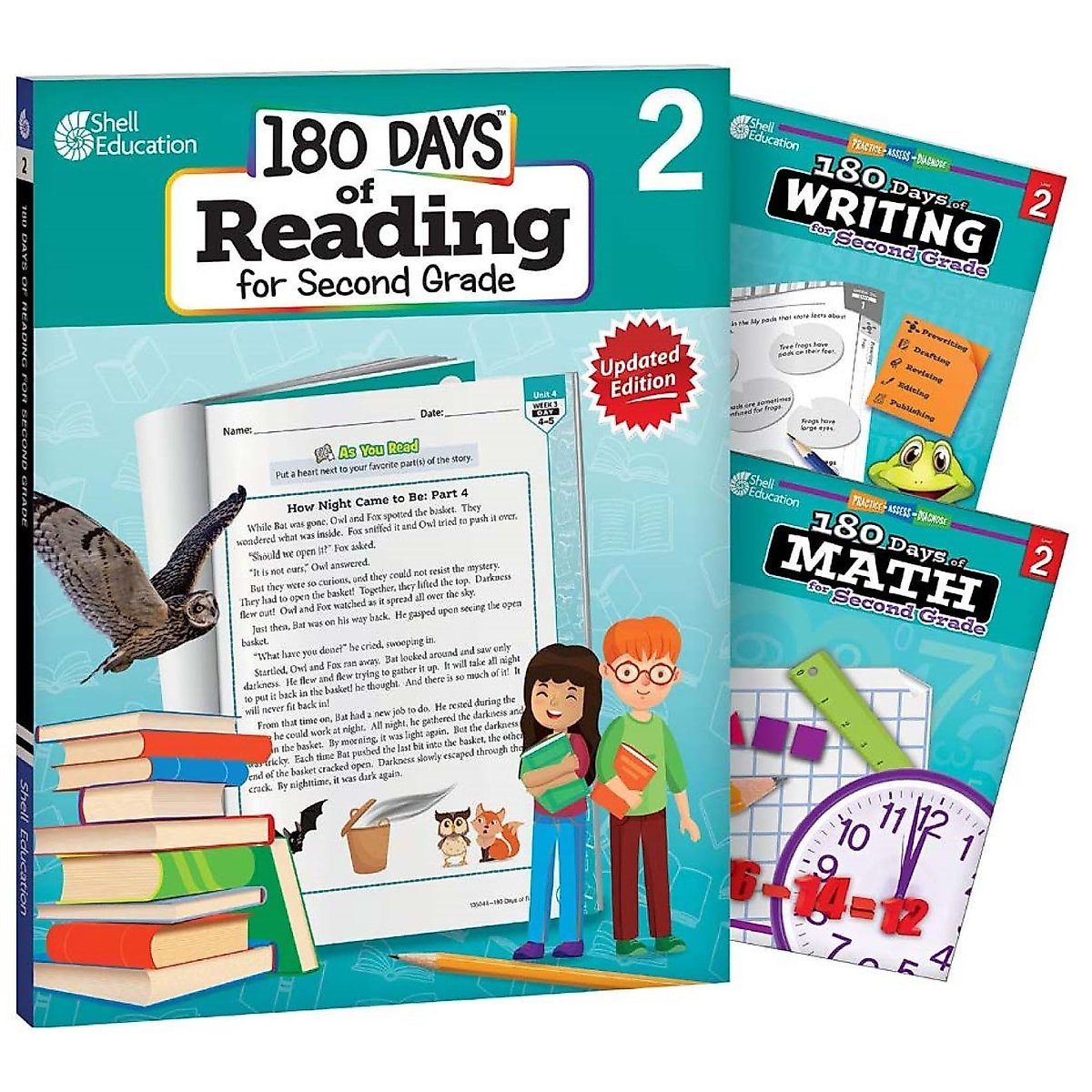 180 Days™: Includes Reading 2nd Edition, Writing, and Math for 2nd Grade Practice Workbook for Classroom and Home, Cool and Fun Practice Created by Teachers (180 Days of Practice)