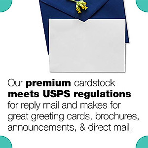 Springhill 8.5” x 11” Blue Colored Cardstock Paper, 65lb, 176gsm, 250 Sheets (1 Ream) – Premium Medium Weight Vellum Cardstock, Printer Paper with Textured Finish – 014052R