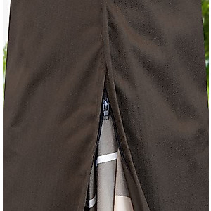 True Guard Patio Furniture Covers Waterproof Heavy Duty - Umbrella Cover, 600D Rip-Stop, Fade/Stain/UV Resistant for Outdoor Patio Furniture, Dark Brown