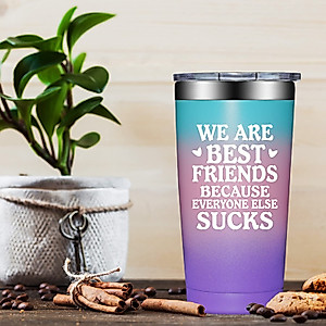 Fufendio Gifts for Women Friends - Best Friend Birthday Gifts for Women - Friendship Gifts, Valentines Day Gifts for Friend Female - Insulated Coffee Mug Tumbler Cup