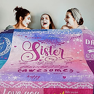 Sister Gifts Blanket, Sister Birthday Gifts from Sister, Sister Gift from Sister, Gifts for Sister, Best Birthday Gifts for Sister Super Soft Throw Blankets 50"x60"