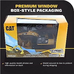 Diecast Masters 1:64 320D L Hydraulic Excavator, Play & Collect Series Cat Trucks & Construction Equipment | 1:64 Scale Model Diecast Collectible | Diecast Masters Model 85636