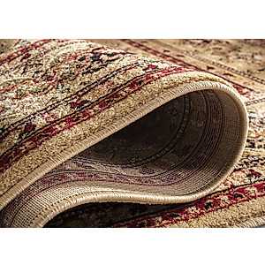 SAFAVIEH Lyndhurst Collection Area Rug - 9' x 12', Multi & Beige, Traditional Oriental Design, Non-Shedding & Easy Care, Ideal for High Traffic Areas in Living Room, Bedroom (LNH221C)