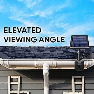 Wasserstein 2-in-1 Universal Gutter Mount Compatible with Wyze, Blink, Ring, Arlo, Eufy Camera - Mount Your Security Cam and Solar Panel - Solar Panel and Cam Not Included (Black)